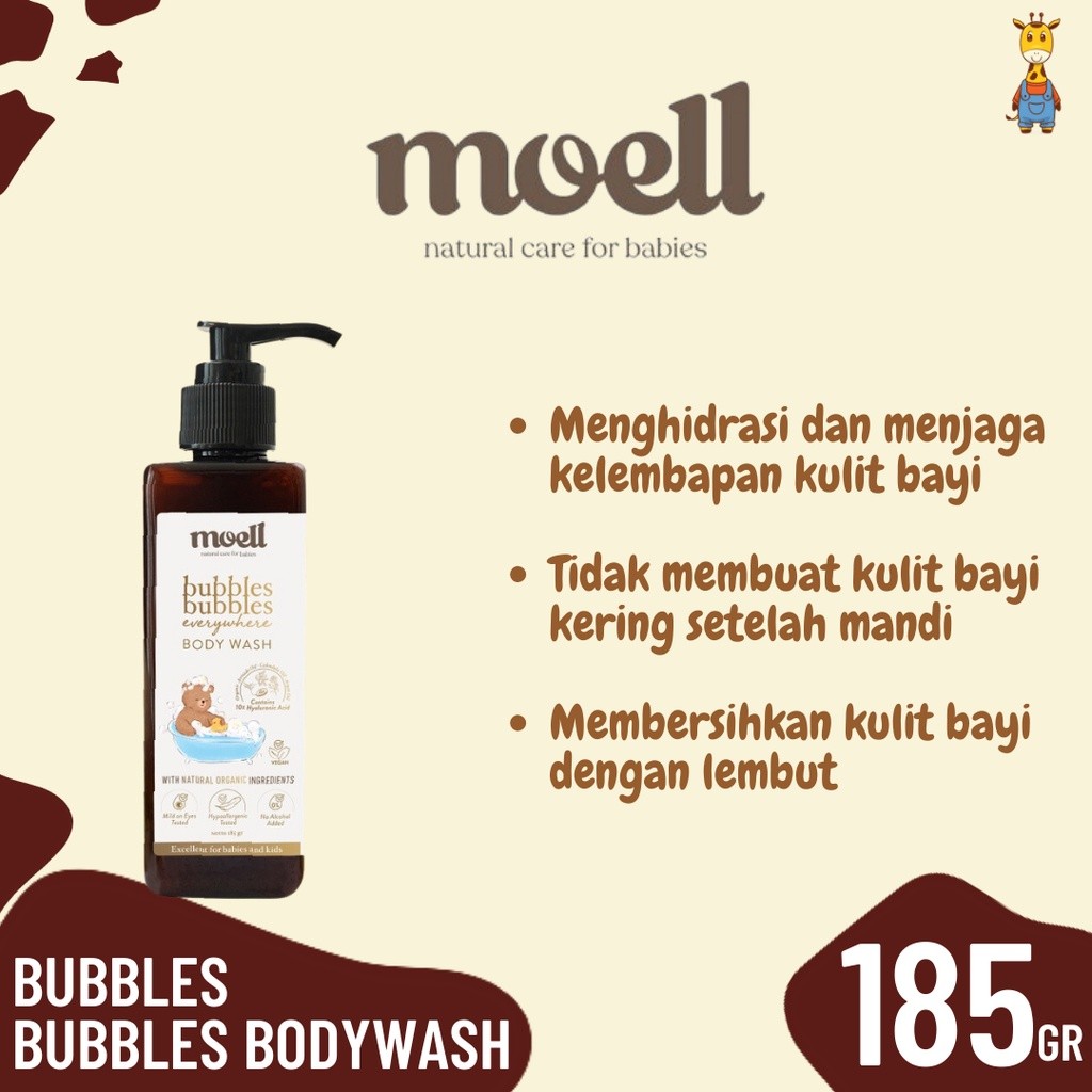 Jual Moell Bubbles Bubbles Everywhere Body Wash 185gr - Sabun Bayi ...