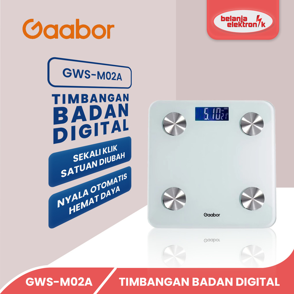 Jual GAABOR TIMBANGAN BADAN DIGITAL GWS-M02A Pengukur Kadar Lemak BMI ...