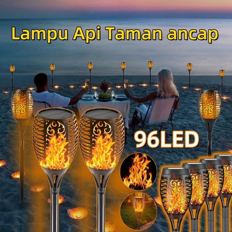 Jual Lampu Obor Lampu Taman Obor Solar LED Lampu Api Taman Tancap Lampu ...