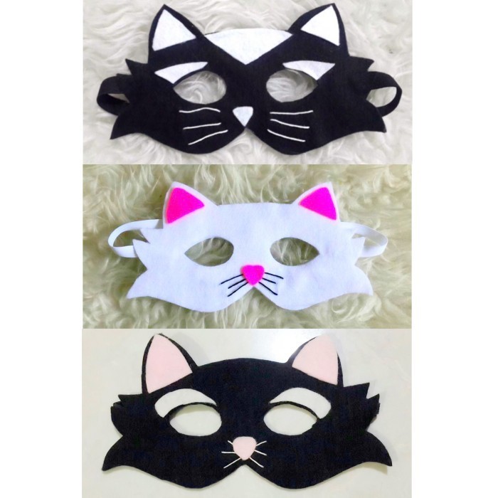 Jual Topeng Kucing Kostum Kucing Hitam Binatang Hewan Bando Kucing ...