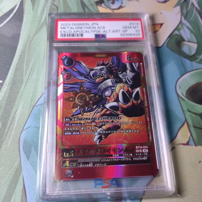 Jual Kartu Digimon BT15 BT14 MetalGreymon ACE SP Super Parallel SR PSA 10 | Shopee Indonesia