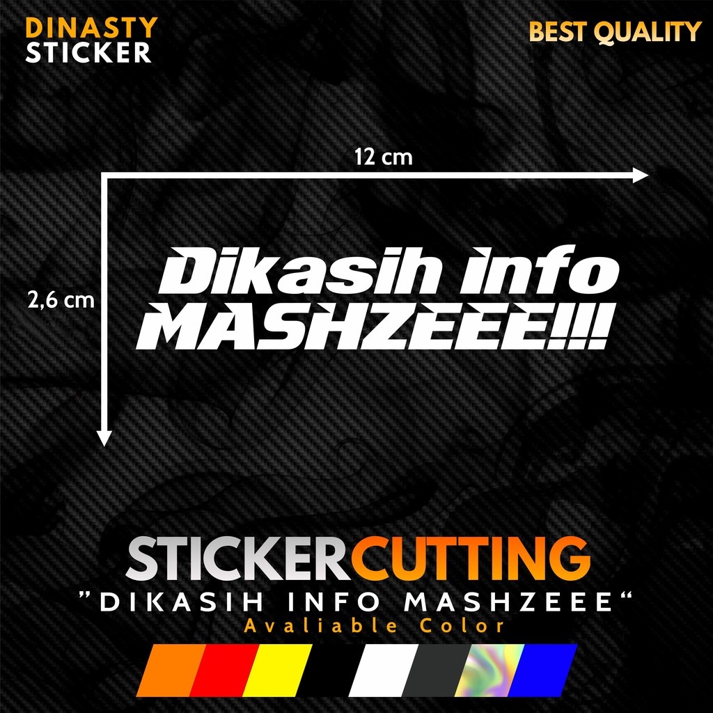 Jual STICKER STIKER CUTTING VIRAL DIKASIH INFO MASHZEEE | Shopee Indonesia