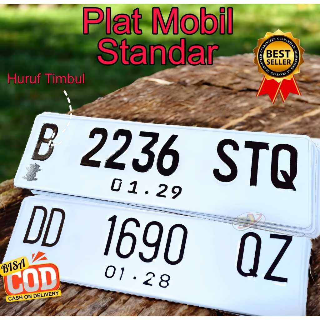 Jual Pengganti Plat Nomor Mobil Standar Bervariasi Angka plat mobil ...