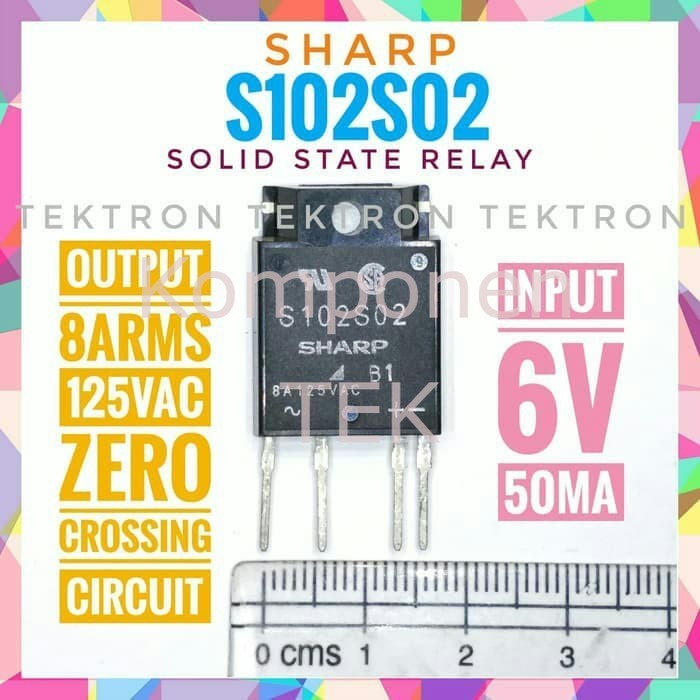 Jual SHARP SSR S102S02 solid state relay zero crossing built in 8A 125VAC | Shopee Indonesia