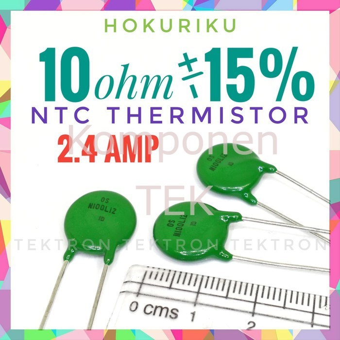 Jual Hokuriku - Japan 10ohm NTC Thermistor 2.4A 10 ohm TV Power Supply ...