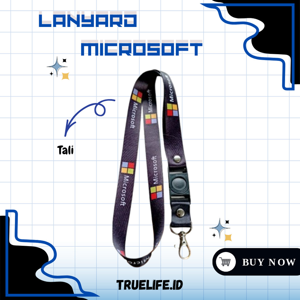 Jual Tali ID Card/Lanyard MICROSOFT [READY STOCK] | Shopee Indonesia