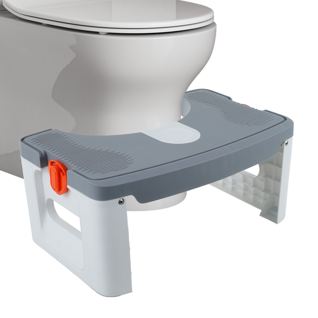 Jual Toilet Poop Stool Foldable Portable Nonslip Bathroom Squat Stool ...
