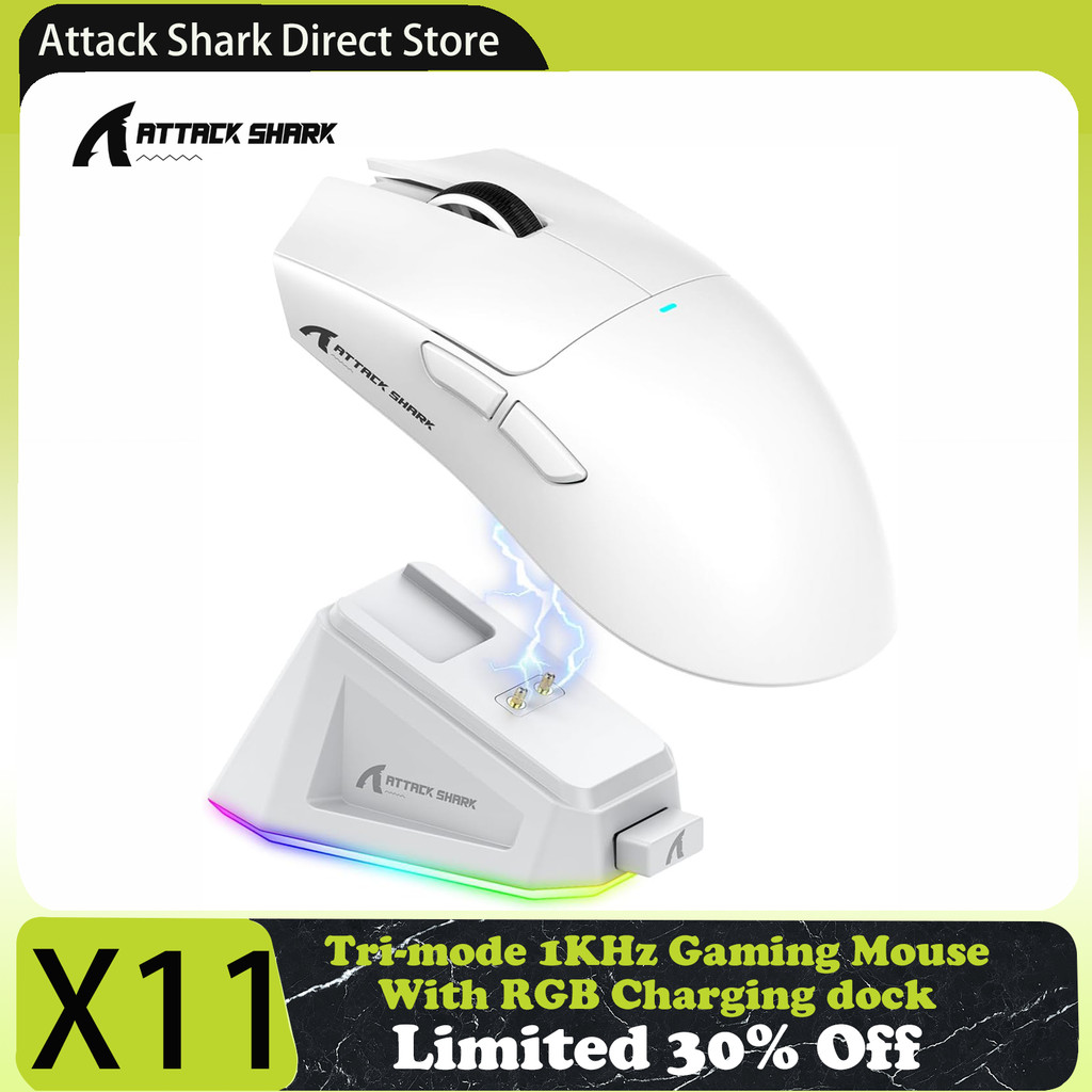 Jual Attack Shark X11 Trimode Gaming Mouse with Magnetic Charging Dock ...