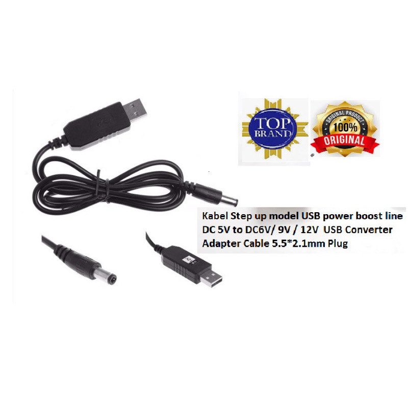 Jual Kabel Step Up USB DC 5v to 12v / 9V Power Supply Charger Converter ...