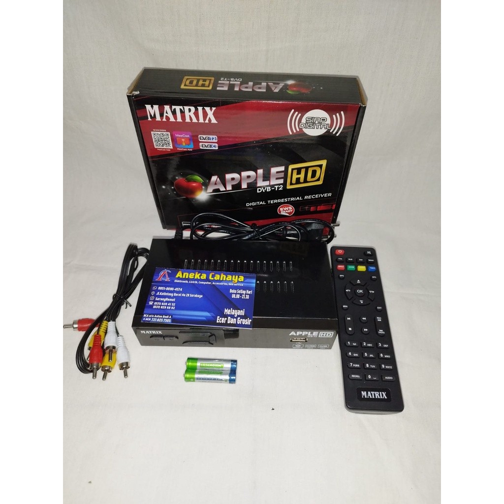 Jual Set Top Box Tv Digital Matrix DVB T2 Apple Merah / Set Top Box Tv ...