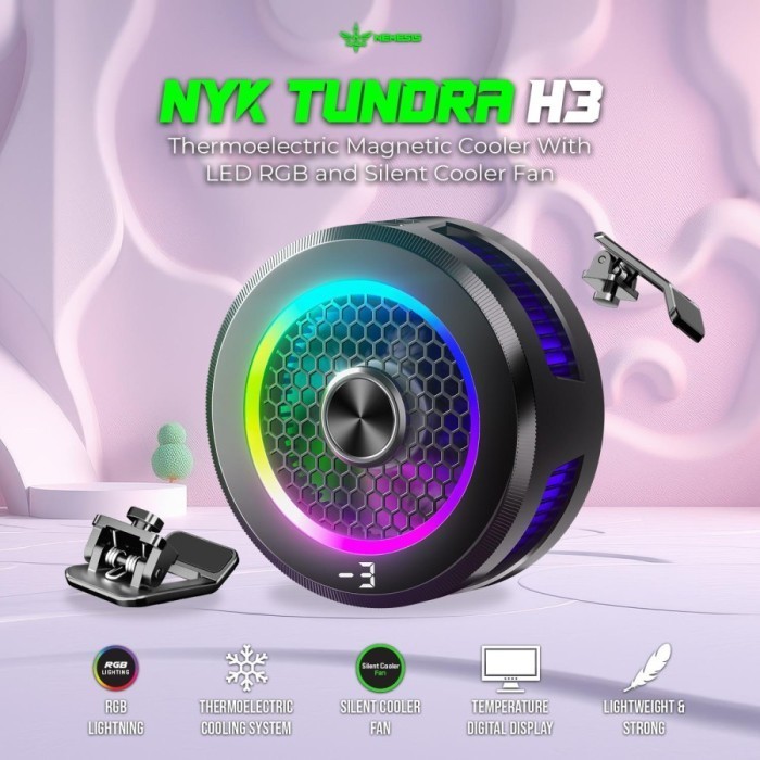 Jual Cooler Phone NYK Nemesis Tundra H3 Mobile Magnetic Cooling Fan ...