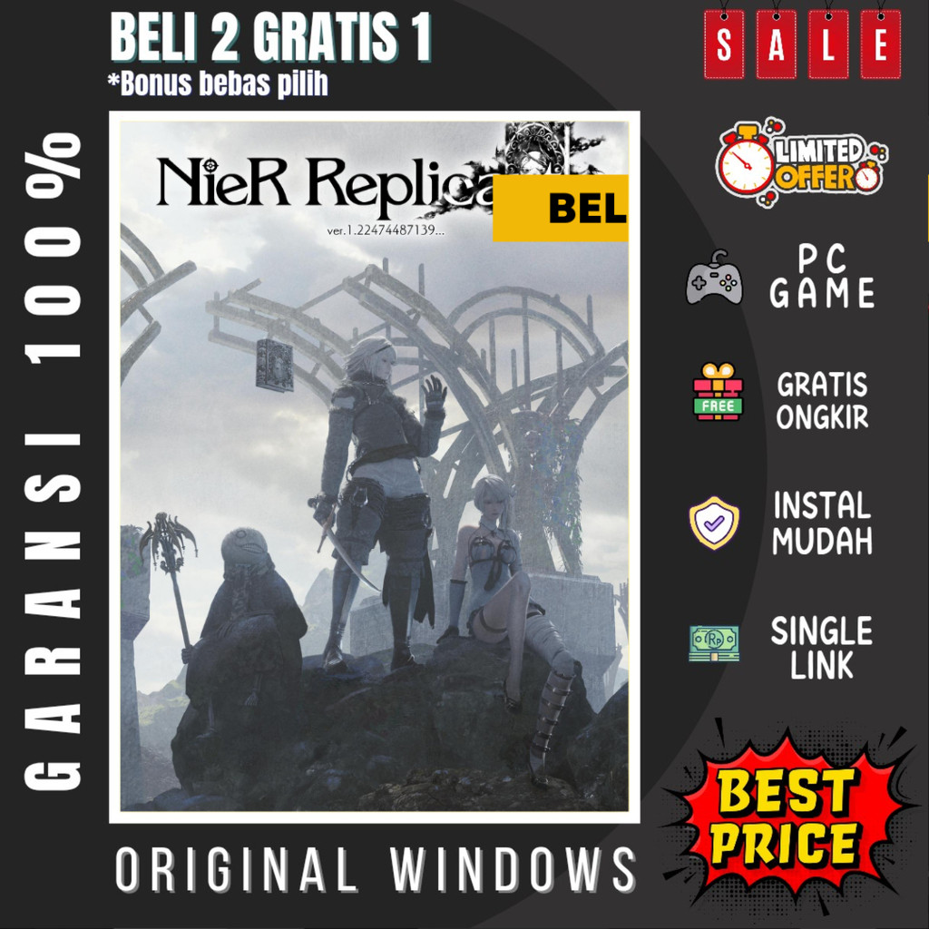 Jual NIER REPLICANT - GAME PC - GAME LAPTOP - PC GAMES - BELI 2 GRATIS 1 - ORIGINAL WINDOWS ...