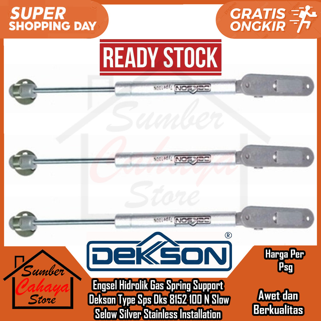 Jual Engsel Hidrolik Gas Spring Support Dekson Type Sps Dks 8152 100 N ...
