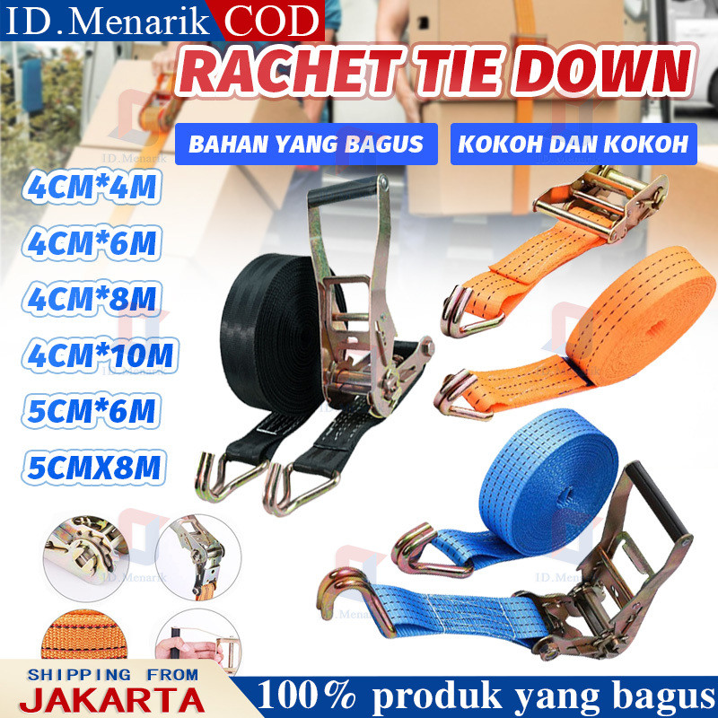 Jual 10 Ton Tali Kecepatan Ratchet Tie Down 4 cm x 6M/8M/10M 5CMx 6M/8M ...