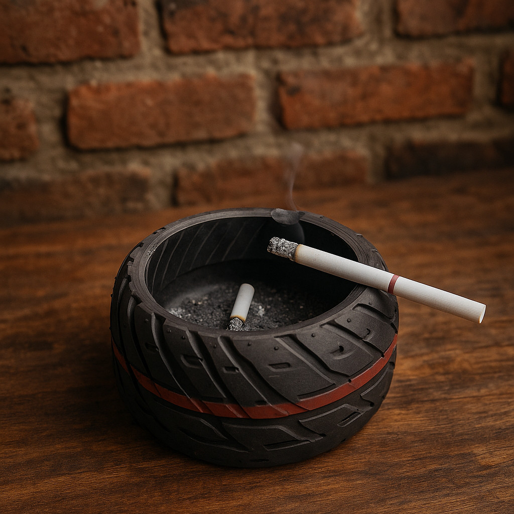 Jual Asbak Rokok Karet Ban Luar Motor Aesthetic Anti Pecah Bulat 12cm ...