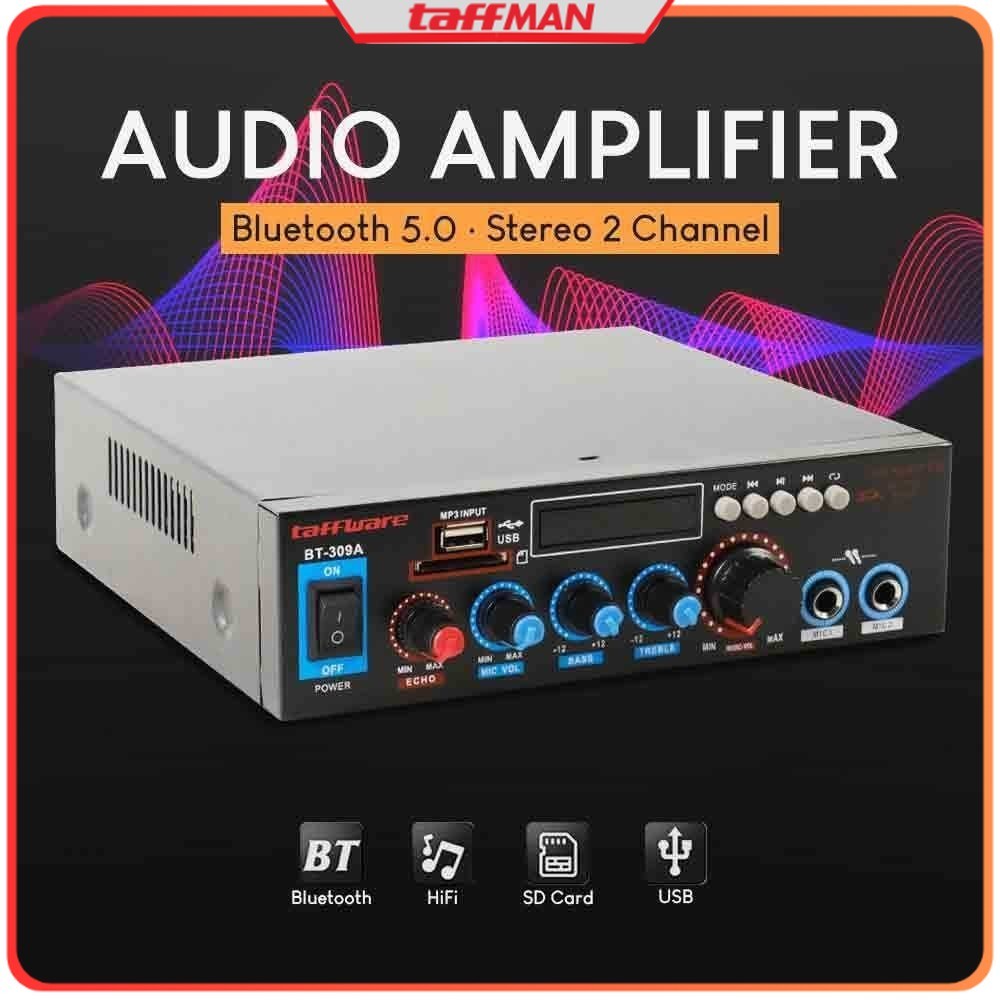 Jual TM - TAFFWARE Audio Amplifier HiFi Bluetooth 5.0 Stereo 2 Channel ...