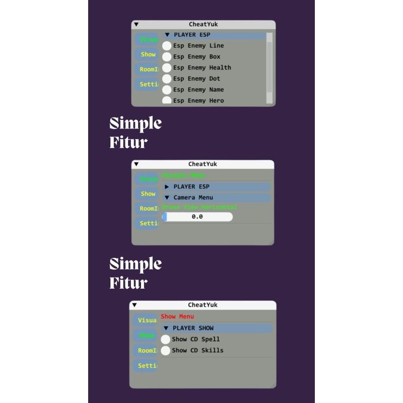 Jual Software VVIP Cheat Mobile Legend Android | Simple Fitur & Full ...