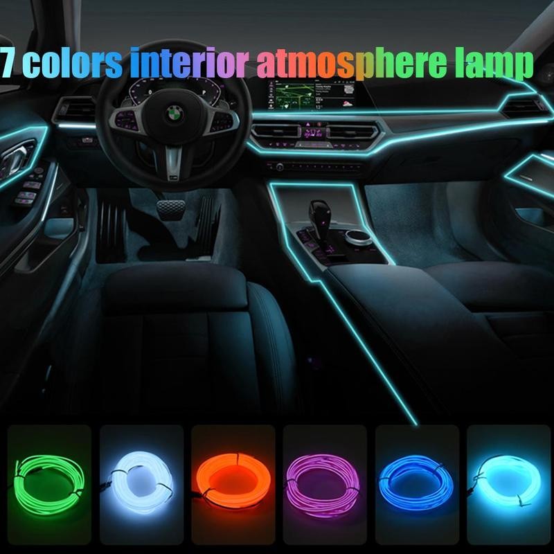 Jual Lampu interior atmosfer 5m 12V strip lampu dingin fleksibel mobil ...