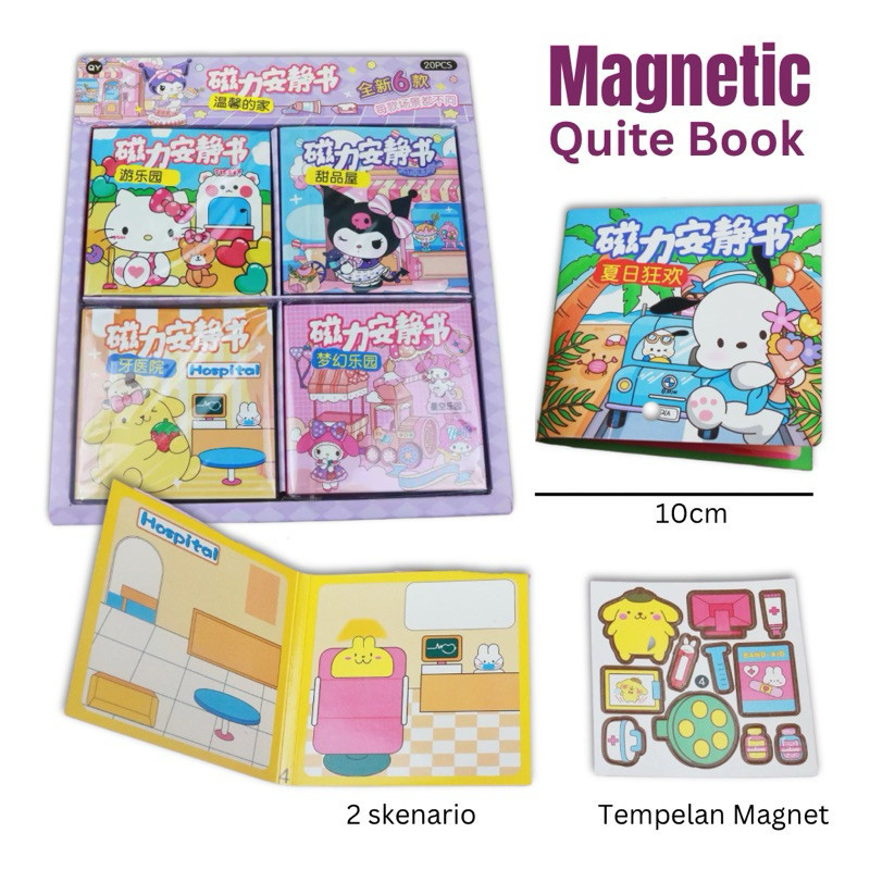 Jual MAGNET BOOK KUROMI SANRIO 10x10cm lucu / paper doll sanrio magnet ...