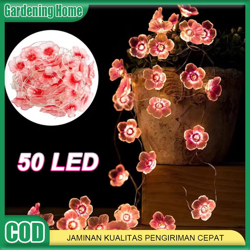 Jual 5M Lampu String Sakura LED Lampu Model Bunga Sakura Lampu Bunga ...