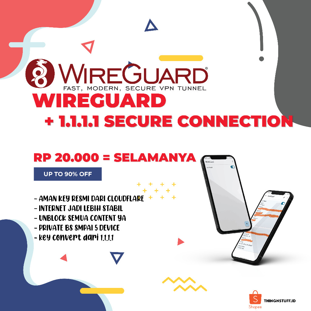 Jual WIREGUARD SERVER SINGAPORE/ INDONESIA SELAMANYA 1.1.1.1 FREE ...