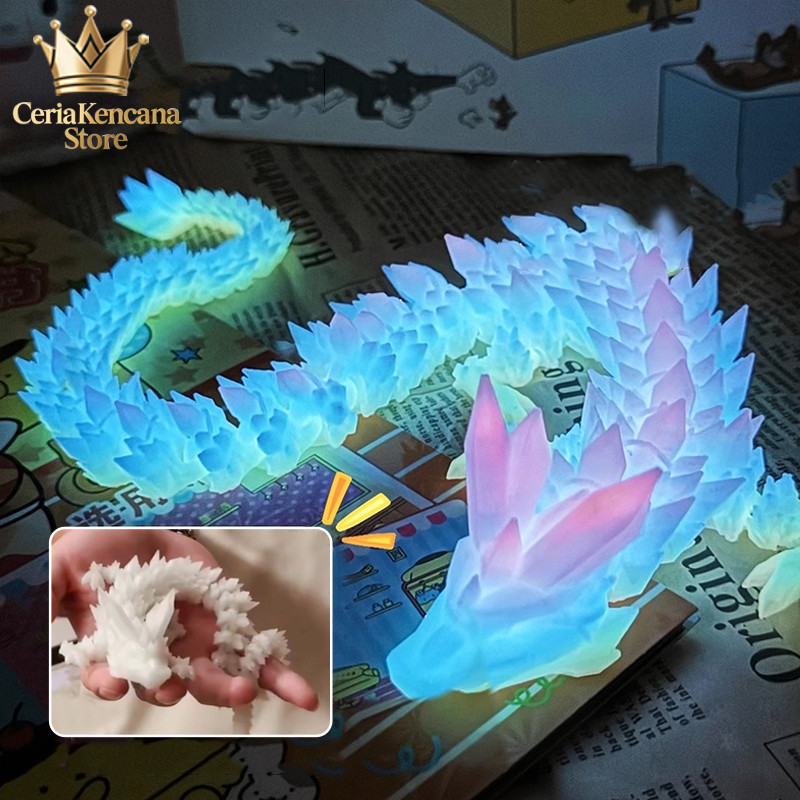 Jual Naga Kristal Mainan Naga 3D Menyala Flexibel Ukuran Medium Tahan ...