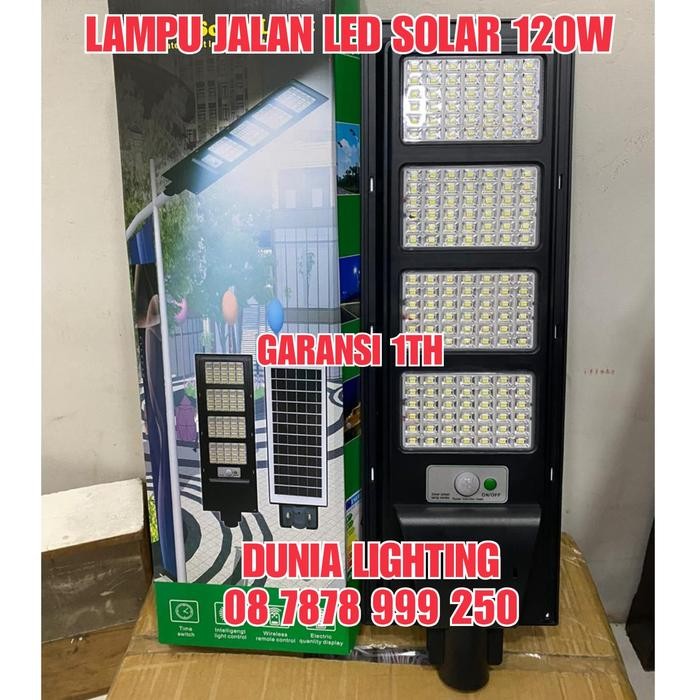 Jual LAMPU JALAN LED SOLAR 120watt PJU LED TENAGA SURYA CELL 120w 120 ...