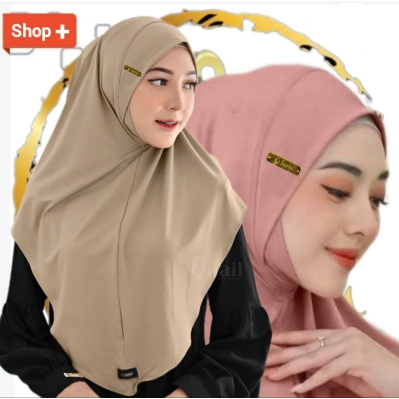 Jual Jilbab Instan Malay Dagu Soft Pet size M / Bergo Dagu Jersey Super / Bergo Malay Dagu Label ...