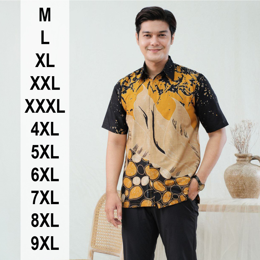Jual BATIK TERBARU BATIK Batu /Baju Batik Pria Jumbo Lengan Pendek Motif Batu M L XL XXL XXXL ...