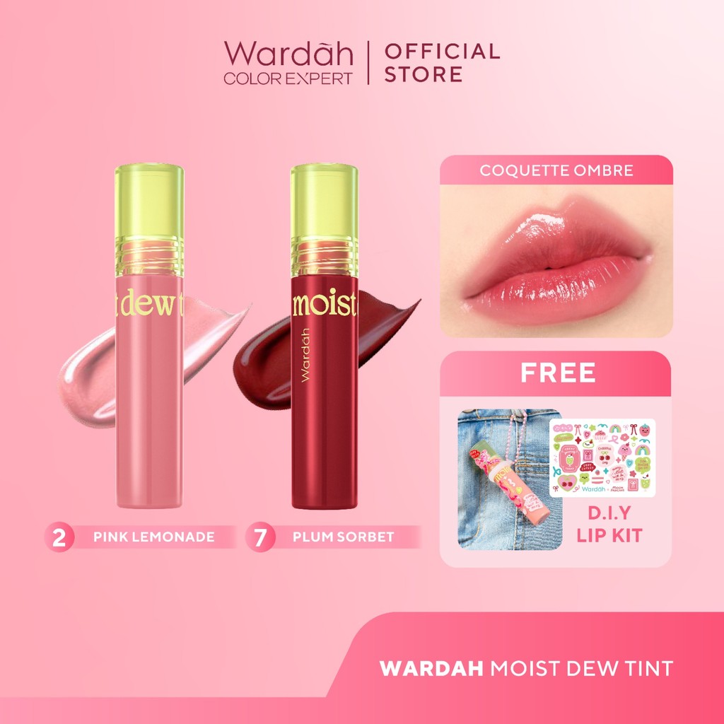 Jual [New!] Wardah Moist Dew Tint 3 g - Liptint yang Mengadung Oatmilk ...