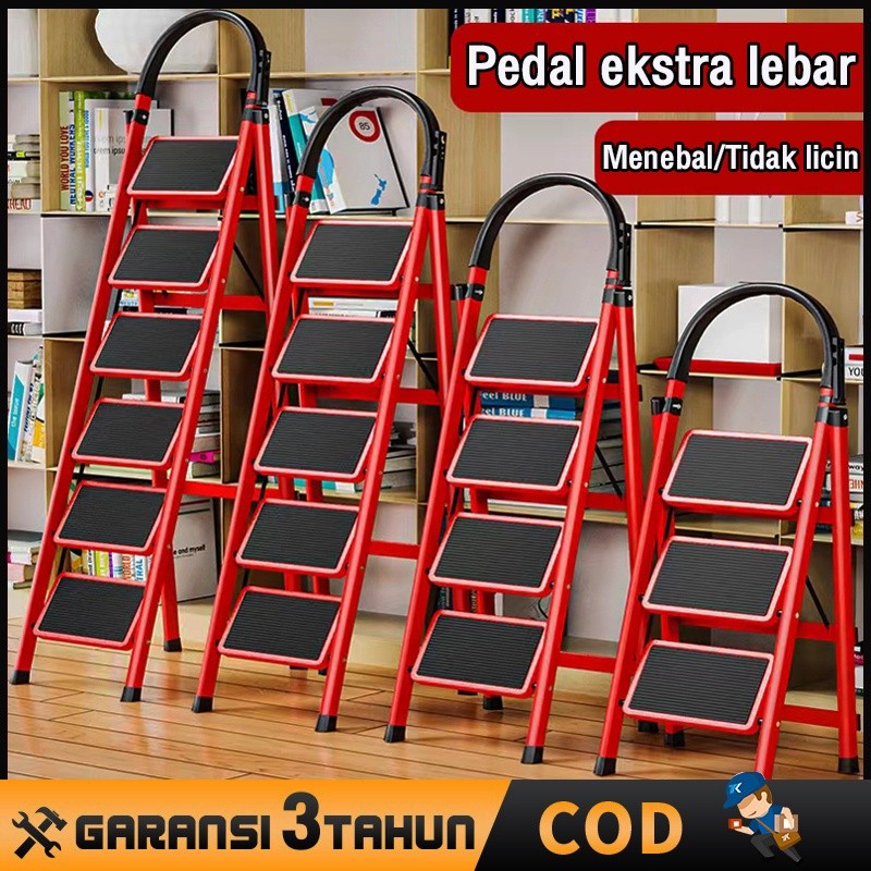 Jual Tangga Lipat 3/4/5/6 Step Rumah Lipat Tangga Besi Lipat Household Steel Ladder/ Tangga ...