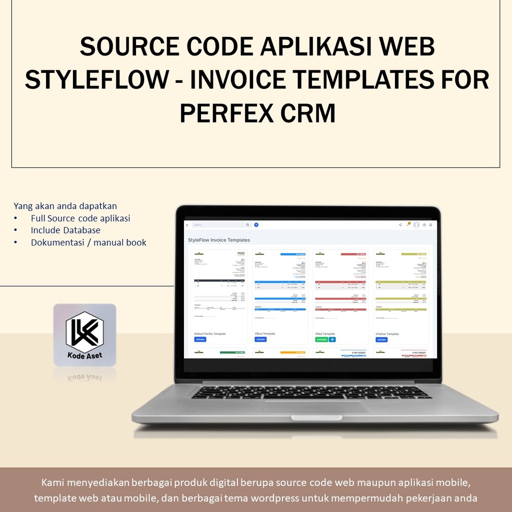 Jual SOURCE CODE APLIKASI WEB STYLEFLOW - INVOICE TEMPLATES FOR PERFEX ...