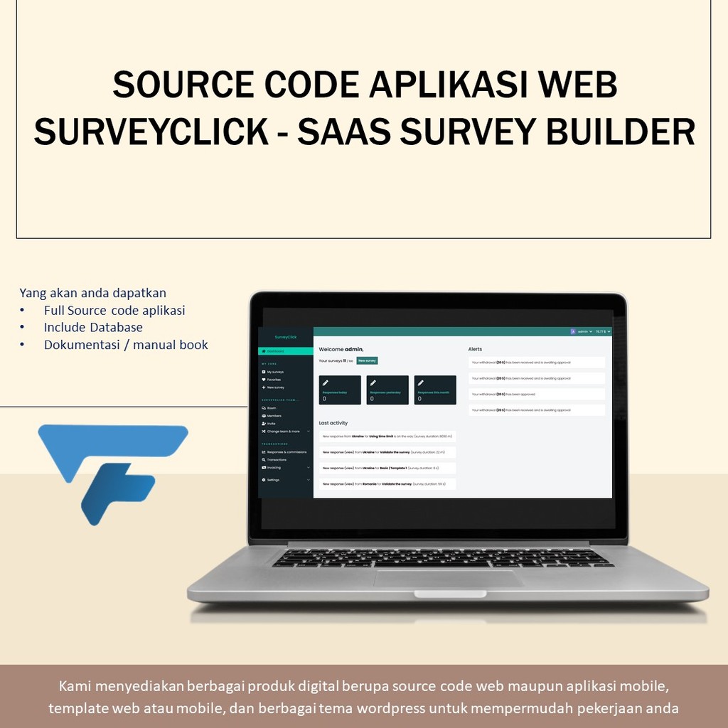 Jual SOURCE CODE APLIKASI WEB SURVEYCLICK - SAAS SURVEY BUILDER | Shopee Indonesia