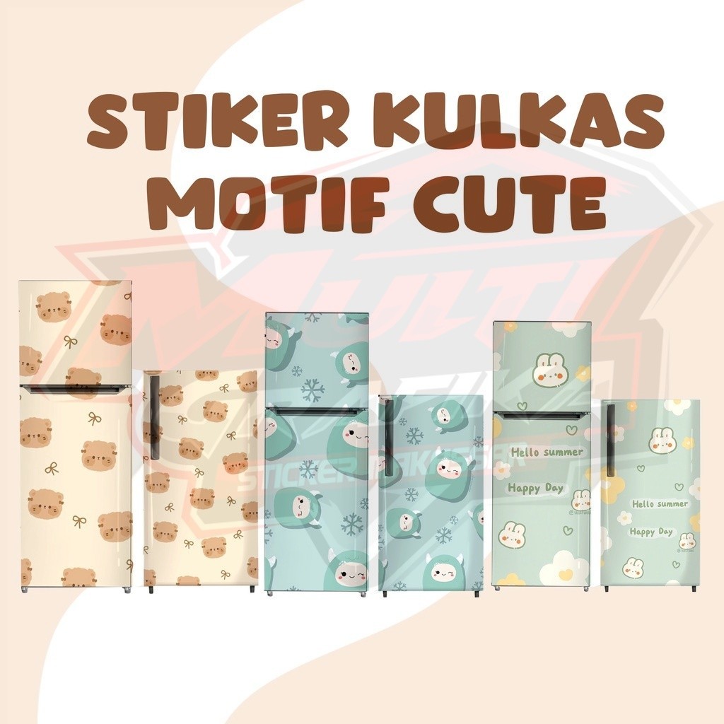Jual STICKER KULKAS 1 PINTU STIKER KULKAS 2 PINTU MOTIF BONEKA BUAH ...