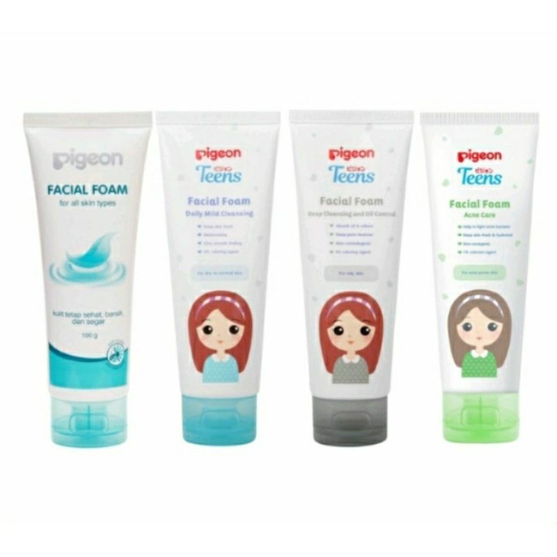 Jual Pigeon Teens Facial Foam Series | All Skin Types | Acne Care ...