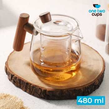 Jual TD - ADP One Two Cups HMLOVE Teko Teh Kaca dengan Saringan Glass Teapot 480ml - HM4 ...