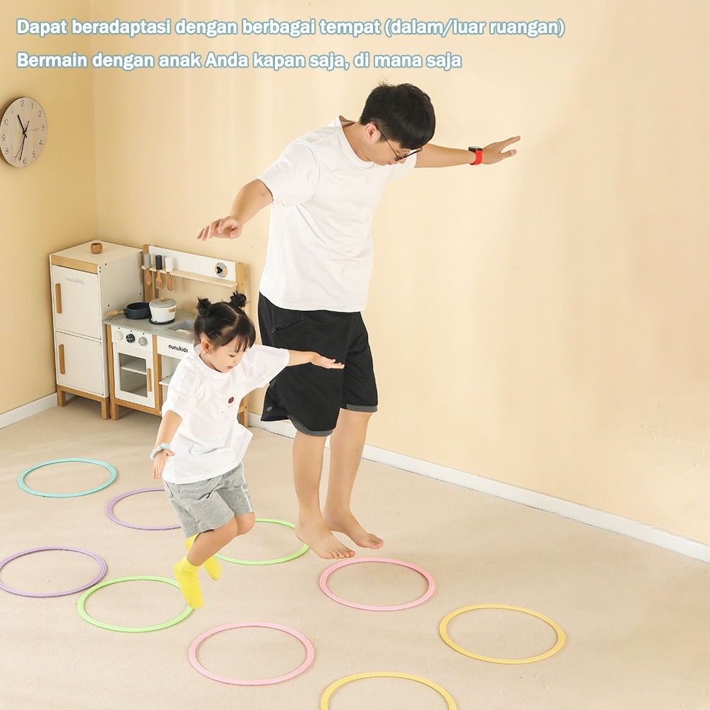 Jual 5Pcs 44/38/28cm Mainan hopscotch anak-anak Jingkat Pincang ...