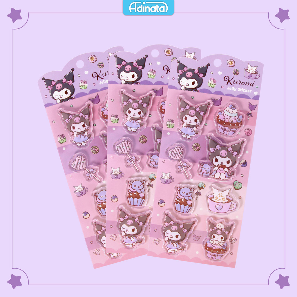 Jual Kuromi Jelly Embossed Stickers 2432-6177 - Adinata / Sticker ...