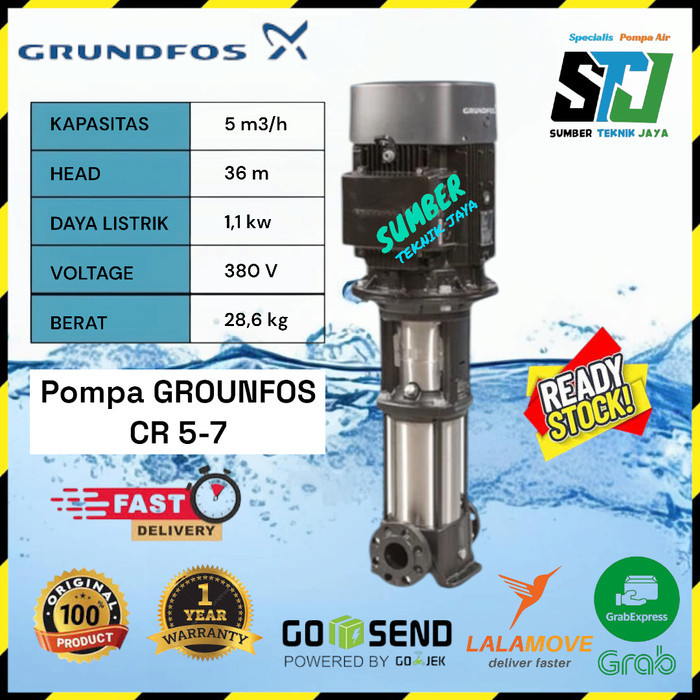 Jual Grundfos CR 5-7 Pompa Booster / Transfer / Jockey Pump | Shopee Indonesia