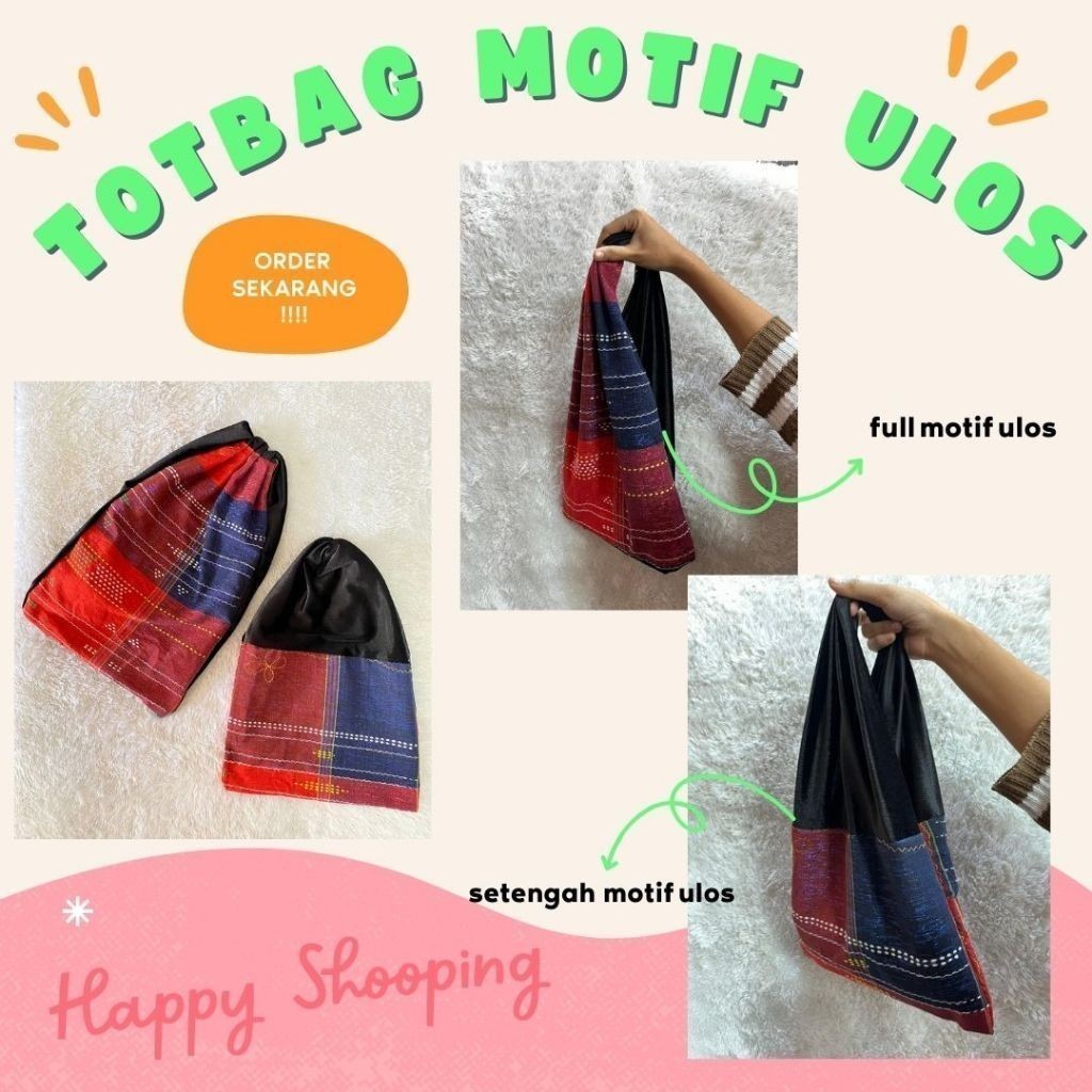 Jual Totebag Motif Ulos - Tas Jinjing - Tas Totebag Etnik - Totebag ...