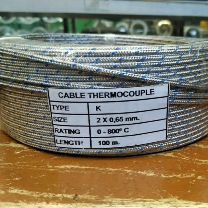 Jual kabel thermocouple type K . 2 X 0,65mm (blue screen cable ...