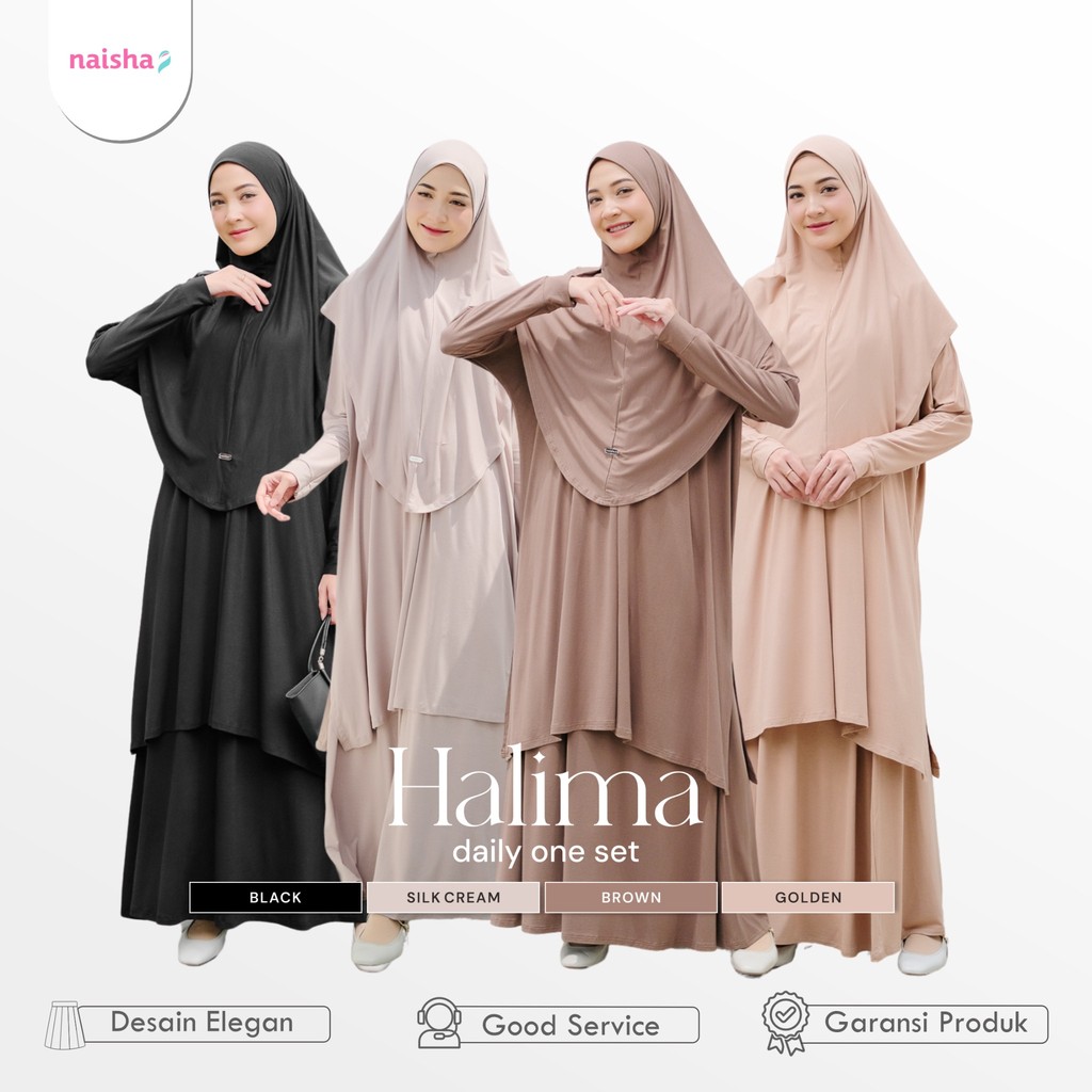 Jual Naisha - Halima Daily One Set | Tunic dan Skirt | Tunik Set Rok ...