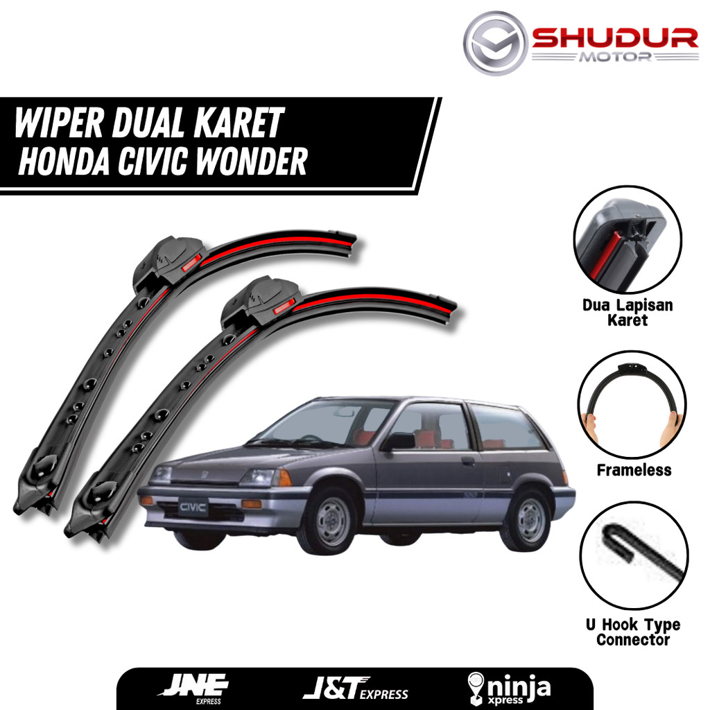 Jual Wiper Dual Blade - Honda Civic Wonder - Wiper 2 Lapis Karet ...
