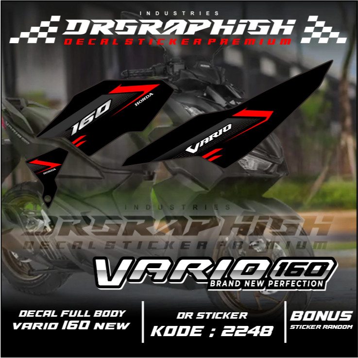 Jual Striping Sticker Variasi Vario 160 LIS BODY MOTOR HONDA VARIO FULL ...