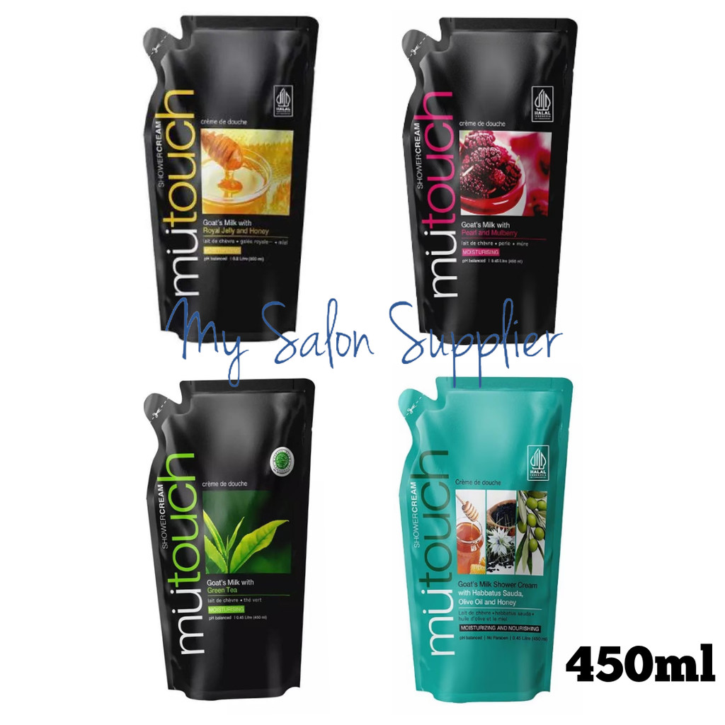Jual Mutouch Goat's Milk Shower Cream Body Wash Refill 450ml / 800ml ...