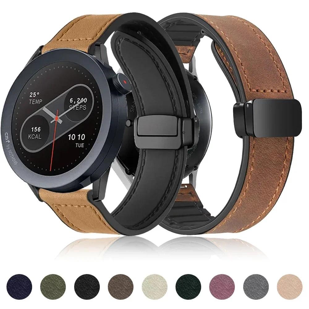 Jual Leather Silicone Strap For CMF Watch Pro 2 Band Wristband Magnetic ...