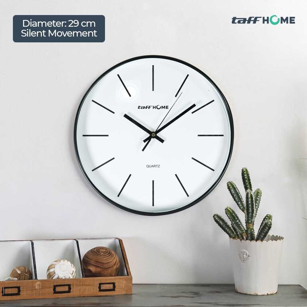 Jual Jam Dinding Bulat Silent Movement Quartz Model Modern 29cm ...