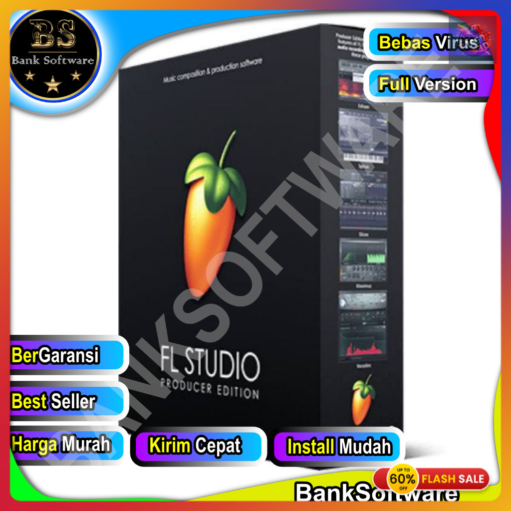 Jual FL Studio Producer v24.1.1.4285 2024 | FLEX Windows [Full Version] Software Produser Musik ...