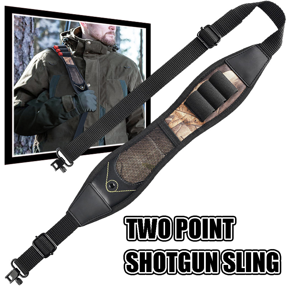 Jual Two Point Shotgun Sling Adjustable Length Gun Shoulder Padded ...