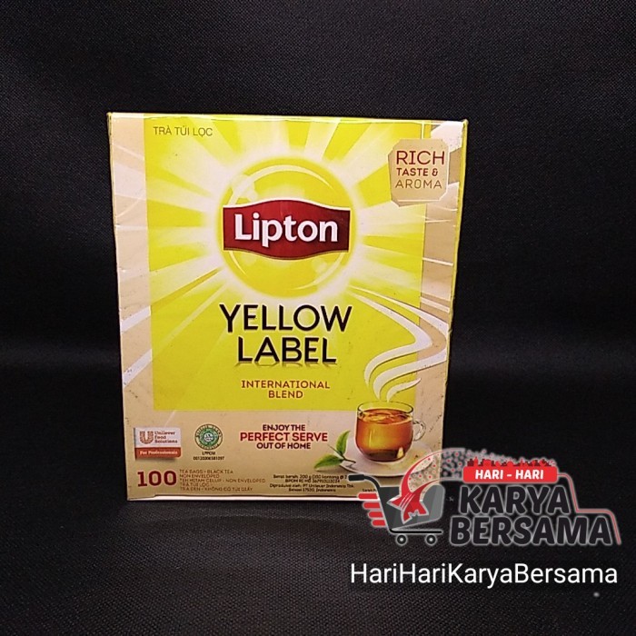 Jual TEH LIPTON NON ENVELOPED YELLOW LABEL TEA ISI 100'S X 2GR | Shopee ...